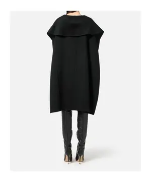 Elisabetta Franchi Belted Cape Coat - Black