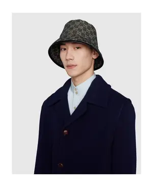 Gucci Gg Canvas Bucket Hat - Black