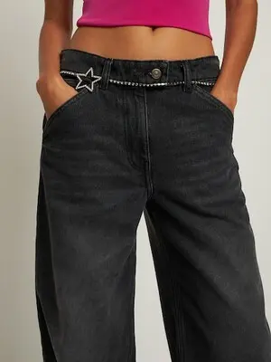 Alessandra Rich Crystal Star Waist Chain