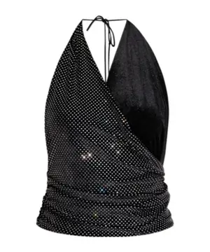Balmain Embellished Open-back Halter Top