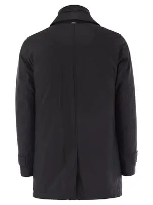 Herno Lapel Long-sleeved Coat With Side Pockets
