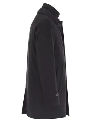 Herno Lapel Long-sleeved Coat With Side Pockets