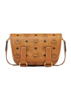 Mcm Mini Aren Logo-print Shoulder Bag - Brown