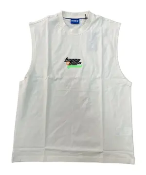 Men's White Crew Neck Vests