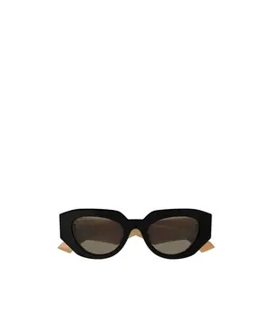 Gucci Geometric Frame Sunglasses - Black