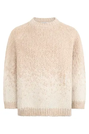 Peserico Oversized Crew-neck Knitted Sweater - Nude