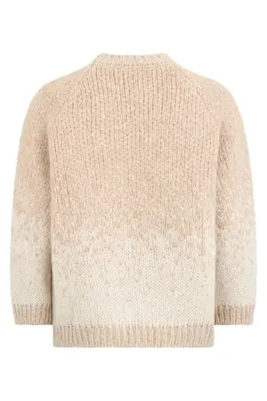 Peserico Oversized Crew-neck Knitted Sweater - Nude