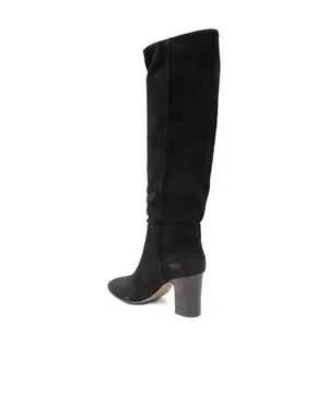 Paris Texas Suede Leather Block-heel Boots