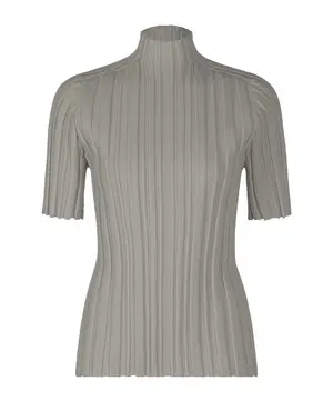 PLEATS PLEASE BY ISSEY MIYAKE Ribbed Knit Turtleneck Sweater