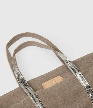 Vanessa Bruno Cabas Tote Bag With Sequins - Gray