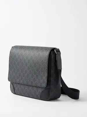 Gucci Gg Emblem Medium Crossbody Bag - Black