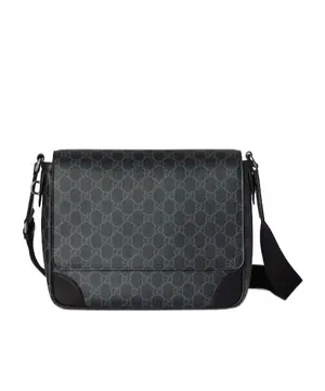 Gucci Gg Emblem Medium Crossbody Bag - Black