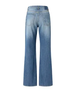 Pinko Wide-leg Faded Jeans - Blue