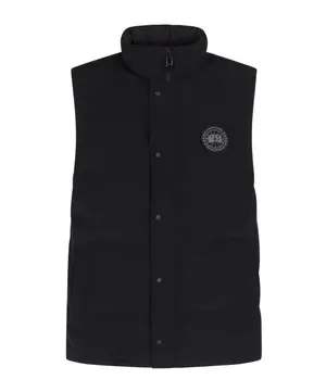 Canada Goose Sleeveless Quilted Vest With Logo Patch - Black