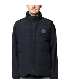 Canada Goose Sleeveless Quilted Vest With Logo Patch - Black