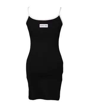 MARINE SERRE Moon Logo Ribbed Knit Mini Dress