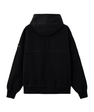 Stone Island Oversized Zip-up Hooded Jacket With Pockets