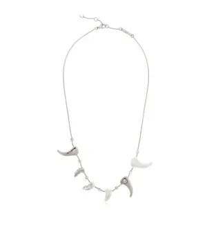 Marni Embellished Claws Necklace - White