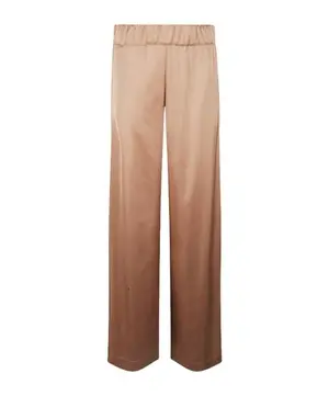 D.exterior Elastic Waist Casual Pants - Brown