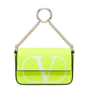 Valentino Garavani Vlogo Fluorescent Clutch - Yellow