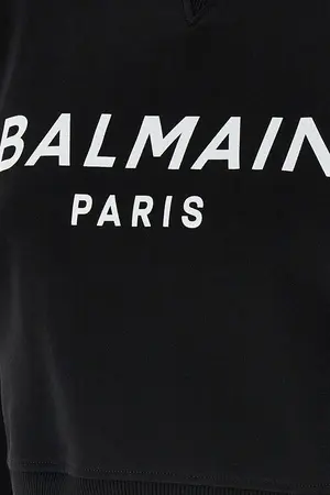Balmain Logo Printed Sweatshirt - Black