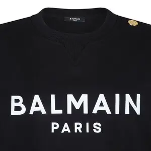 Balmain Logo Crewneck Sweatshirt - Black