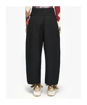 J.W.ANDERSON Fold-over Belted Wide-leg Trousers - Black