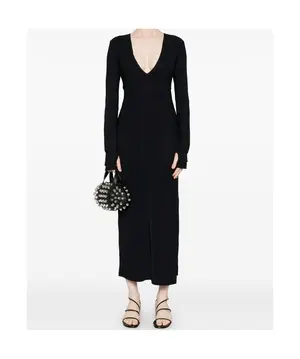 MAISON MARGIELA V-neck Long-sleeve Maxi Dress