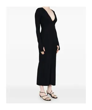 MAISON MARGIELA V-neck Long-sleeve Maxi Dress