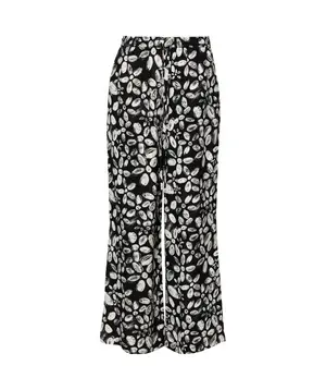 Marni Floral Print Crepe Trousers - Black
