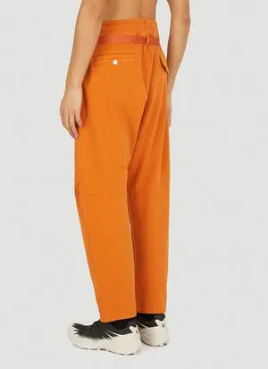 Stone Island Tie-waist Straight Leg Trousers
