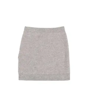 Brunello Cucinelli Ribbed Cashmere Knit Mini Skirt