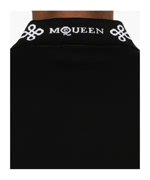 Alexander McQueen Logo Collar Short Sleeved Polo Shirt