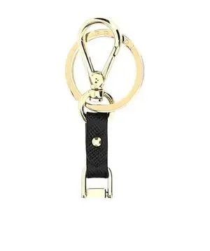 Prada Triangle Logo Keyring - Black