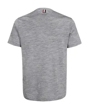 Thom Browne Logo Patch Crewneck T-shirt - Light Gray