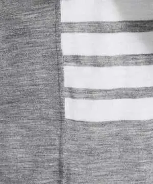 Thom Browne Logo Patch Crewneck T-shirt - Light Gray