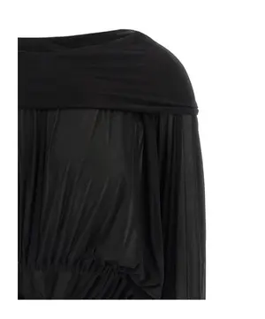Rick Owens Cropped Hooded Tunic Sweater