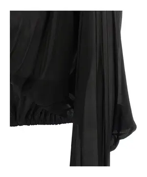 Rick Owens Cropped Hooded Tunic Sweater