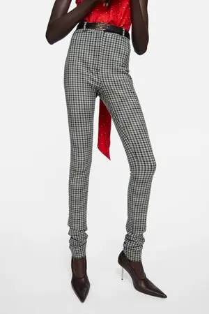 Acne Studios Gingham Check Stretch Wool Trousers
