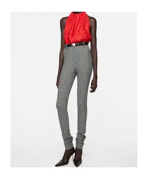 Acne Studios Gingham Check Stretch Wool Trousers