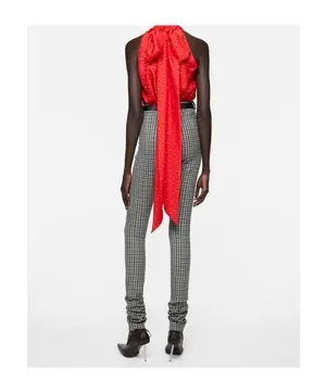 Acne Studios Gingham Check Stretch Wool Trousers