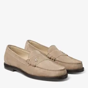 JIMMY CHOO Ethan Jc Emblem Loafers - Brown