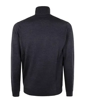 NUUR Turtleneck Sweater With Ribbed Cuffs And Hem - Anthracyte
