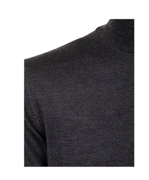 NUUR Turtleneck Sweater With Ribbed Cuffs And Hem - Anthracyte