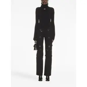 Off-White Buckle Detailed Wide Leg Pants