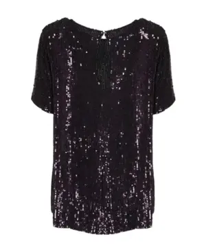 P.a.r.o.s.h Sequin Embellished T-shirt - Black