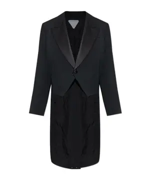 Bottega Veneta Regular Fit Grain De Poudre Tailcoat