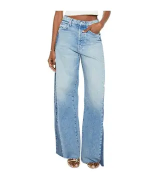 MOTHER Two-tone Wide-leg Jeans