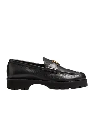 Valentino Garavani Vlogo Signature Buffalo Loafer - Black