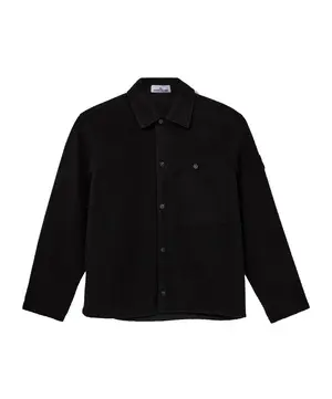 Stone Island Logo Patch Overshirt - Black
